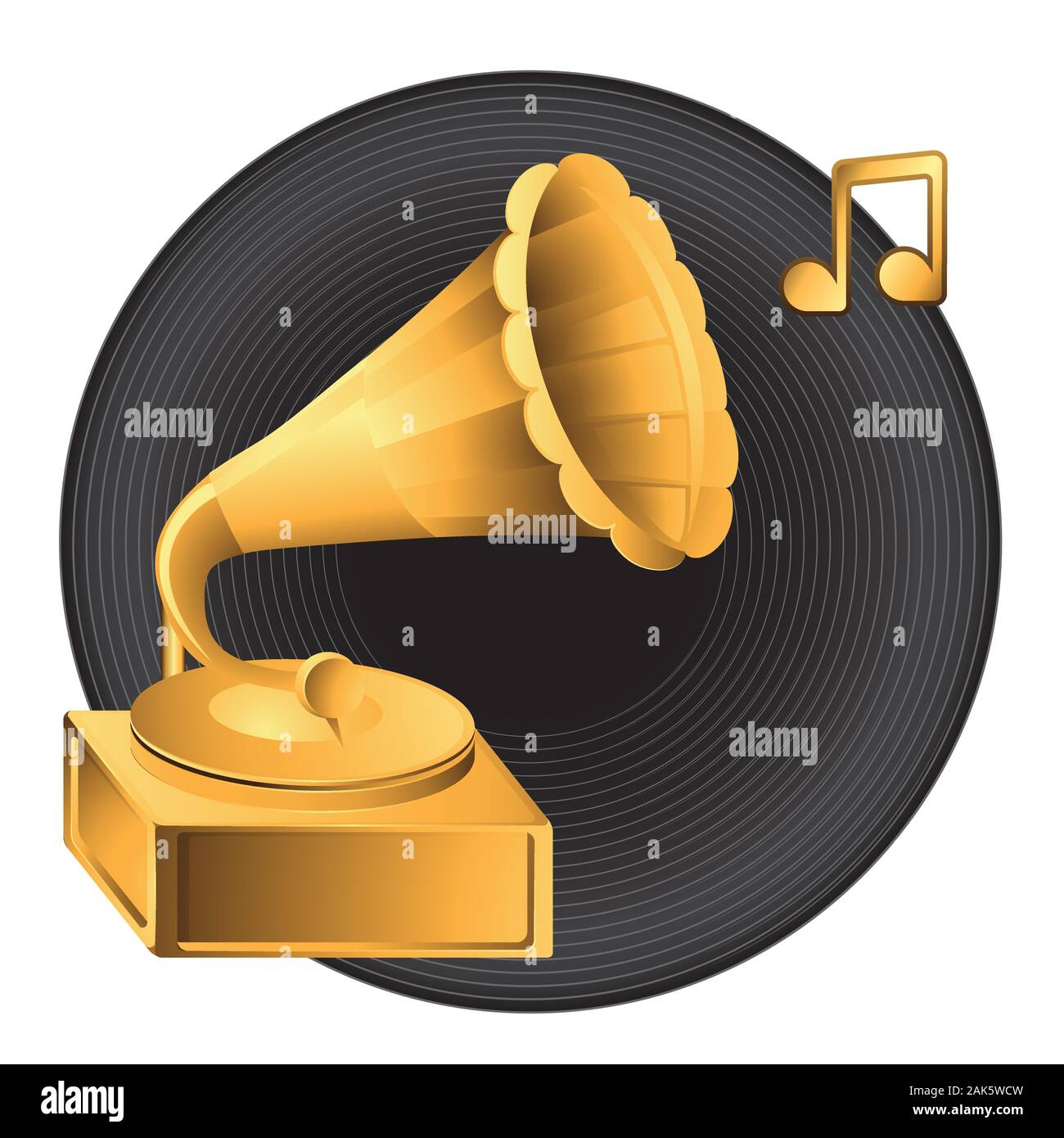 Gold record Stock Vector Images - Alamy