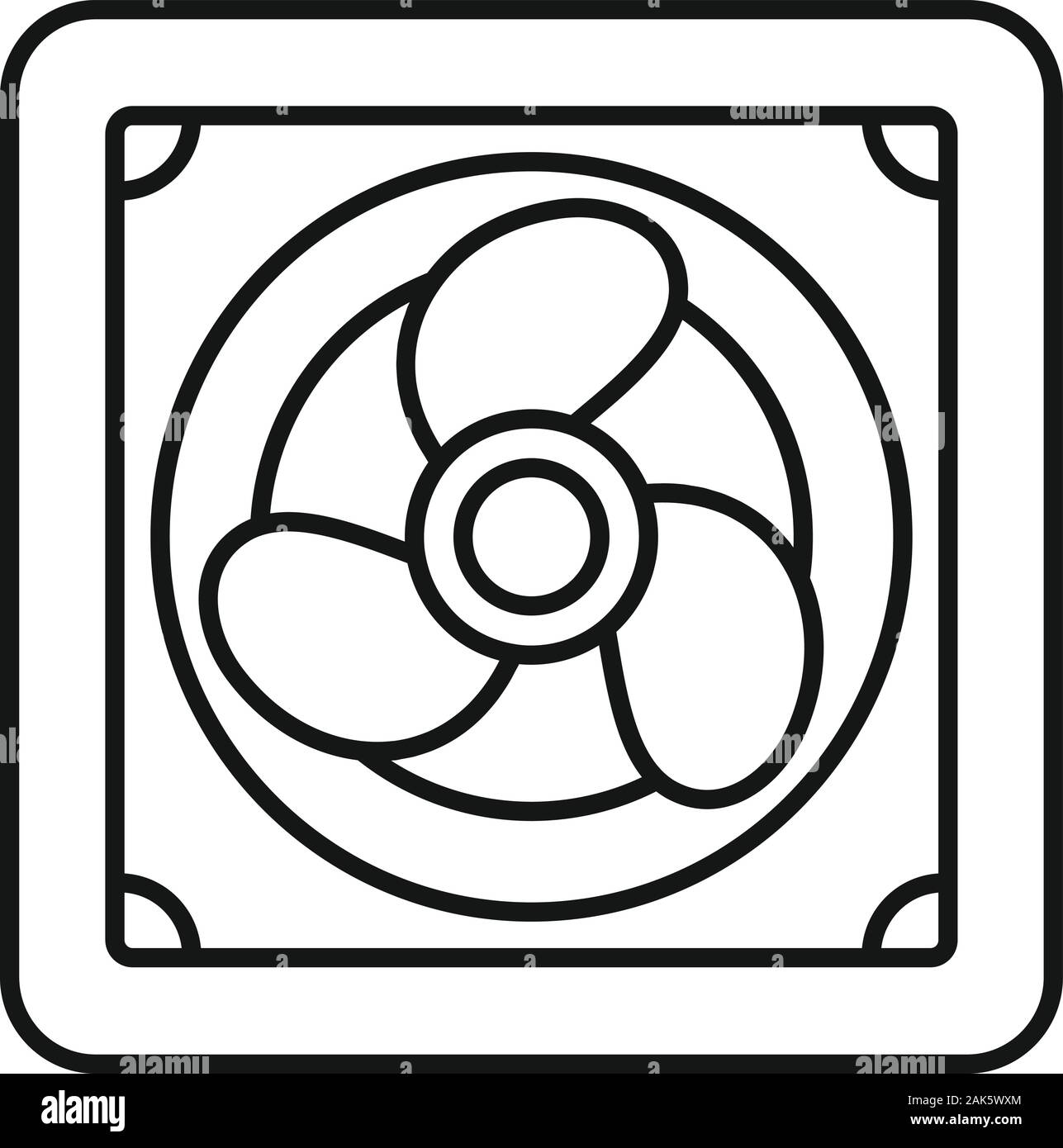 Rotor blade fan icon. Outline rotor blade fan vector icon for web ...
