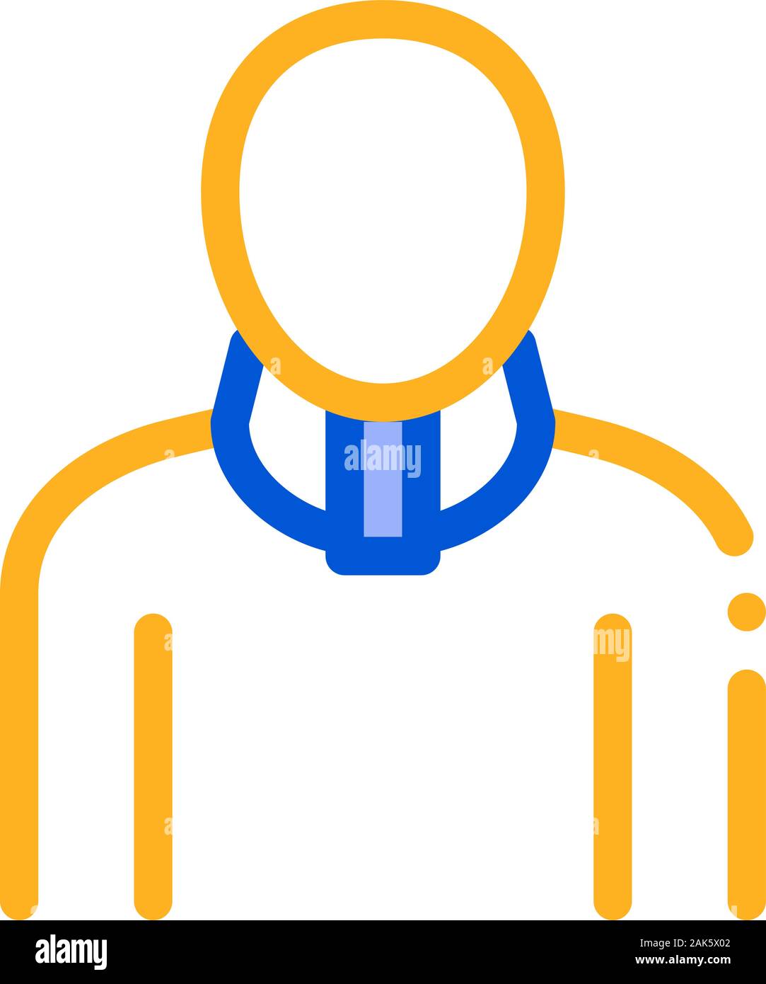 Orthopedic Cervical Collar For Neck Support Vector Stock Vector Image ...