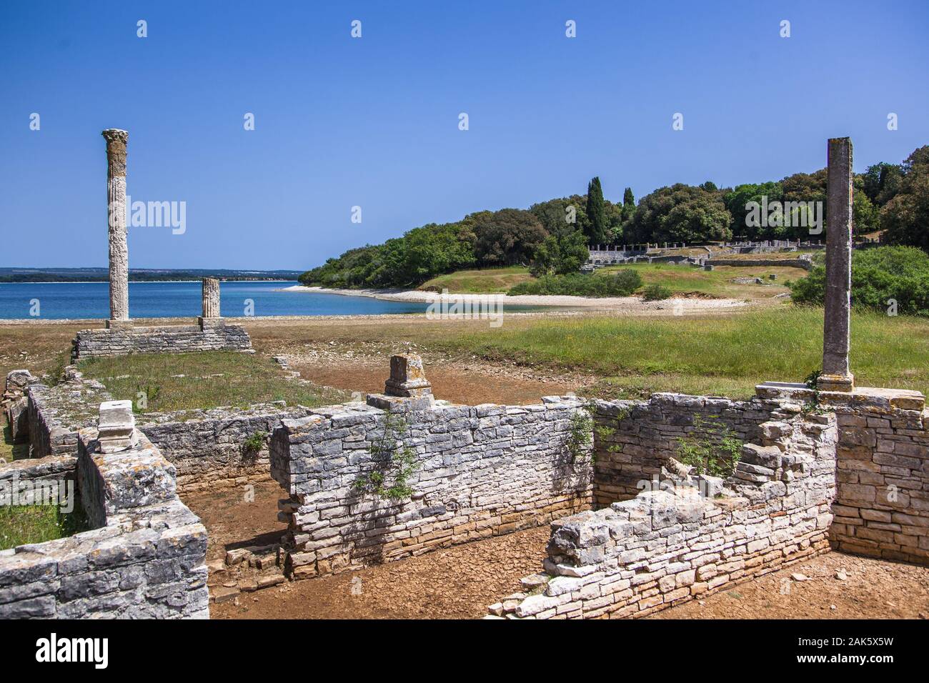 Nationalpark Brijuni-Inseln: Roemische Siedlung an der Verige Bucht auf ...