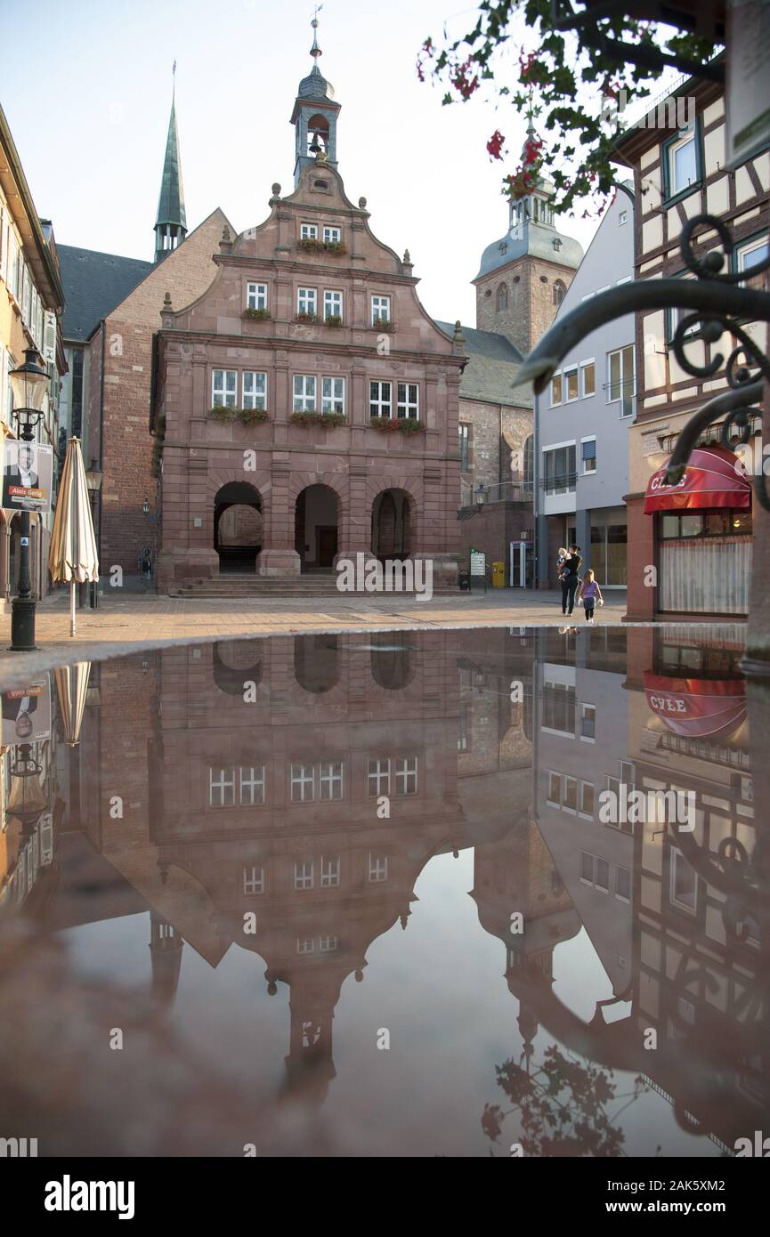 Buchen: Rathaus am Wimpinaplatz, Odenwald | usage worldwide Stock Photo ...