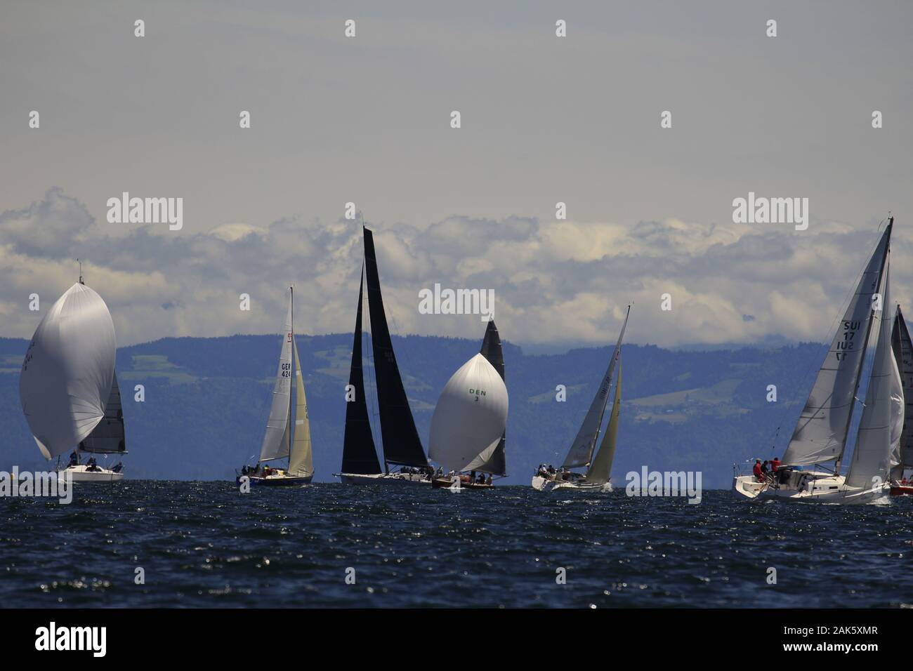 Konstanz: Segelregatta waehrend der Internationalen Bodenseewoche ...