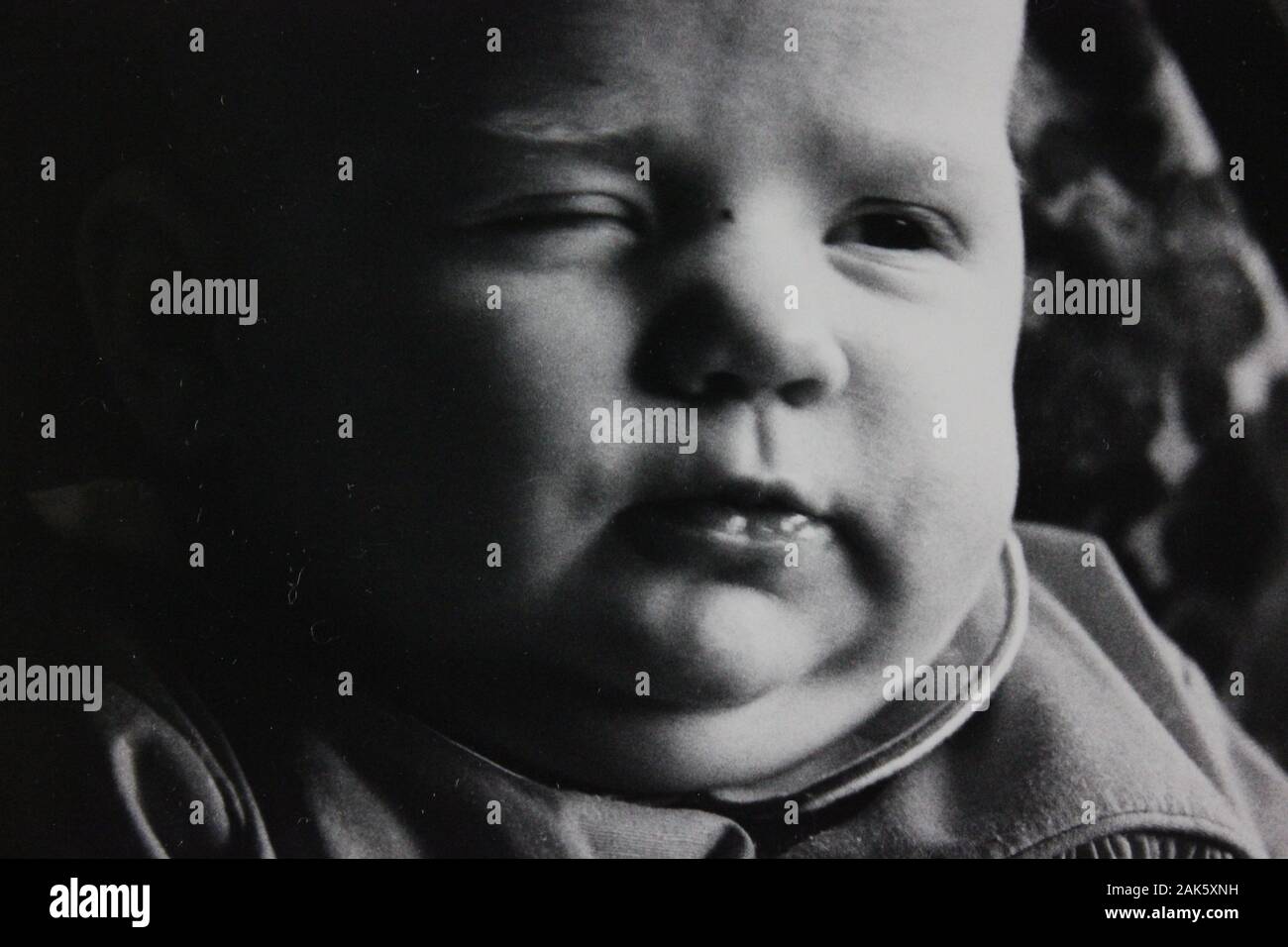 Fine 1970s black and white vintage photography of a baby showing ...