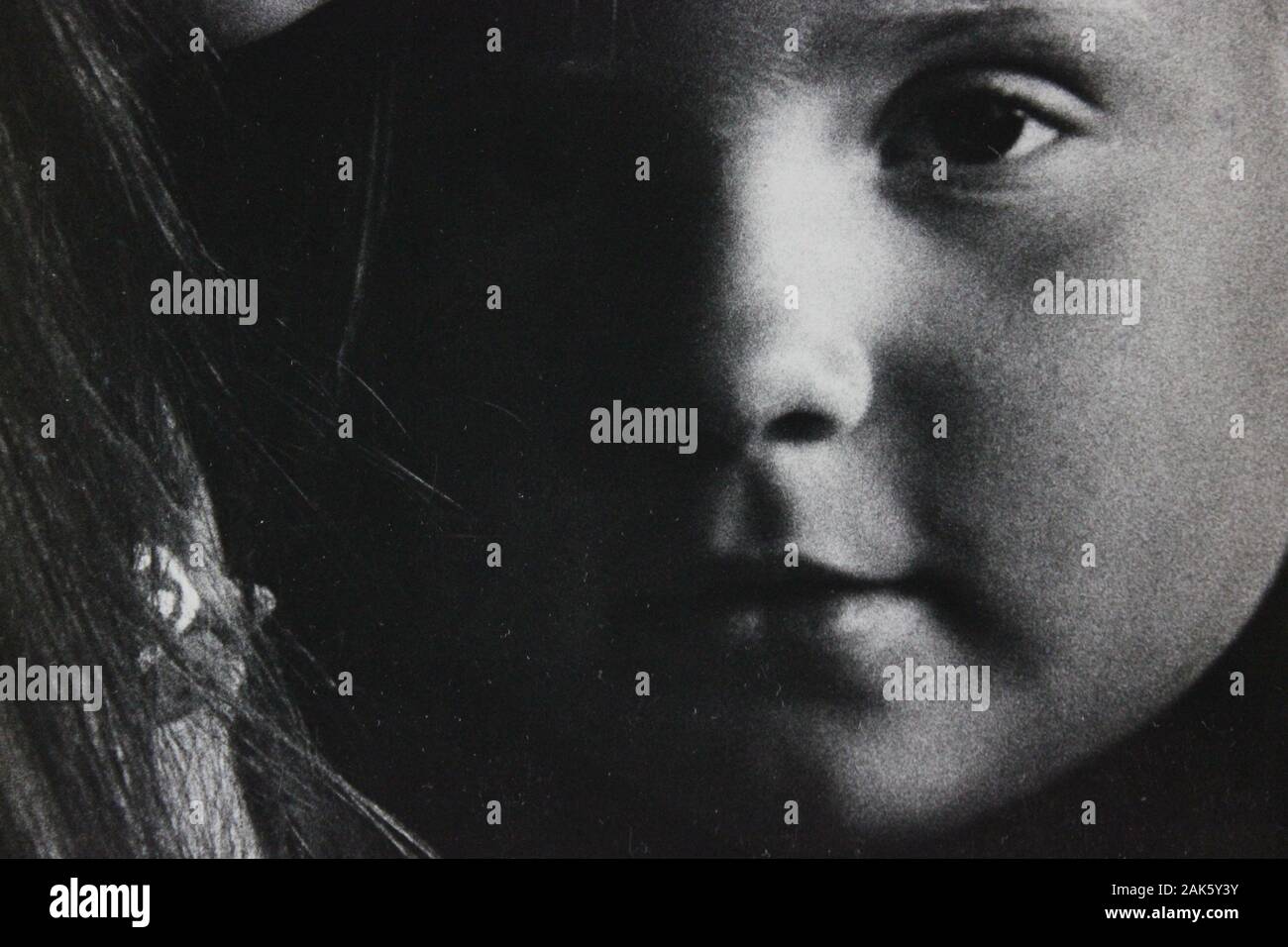 Fine seventies black and white extreme photography of an introspective ...