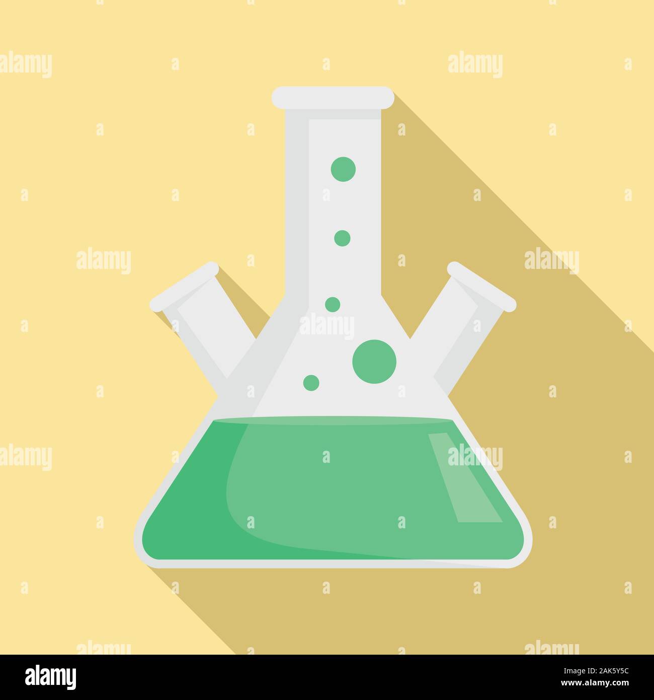 Test lab flask icon. Flat illustration of test lab flask vector icon ...