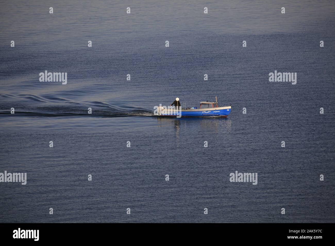 Friedrichshafen: Fischer mit Boot, Bodensee | usage worldwide Stock ...