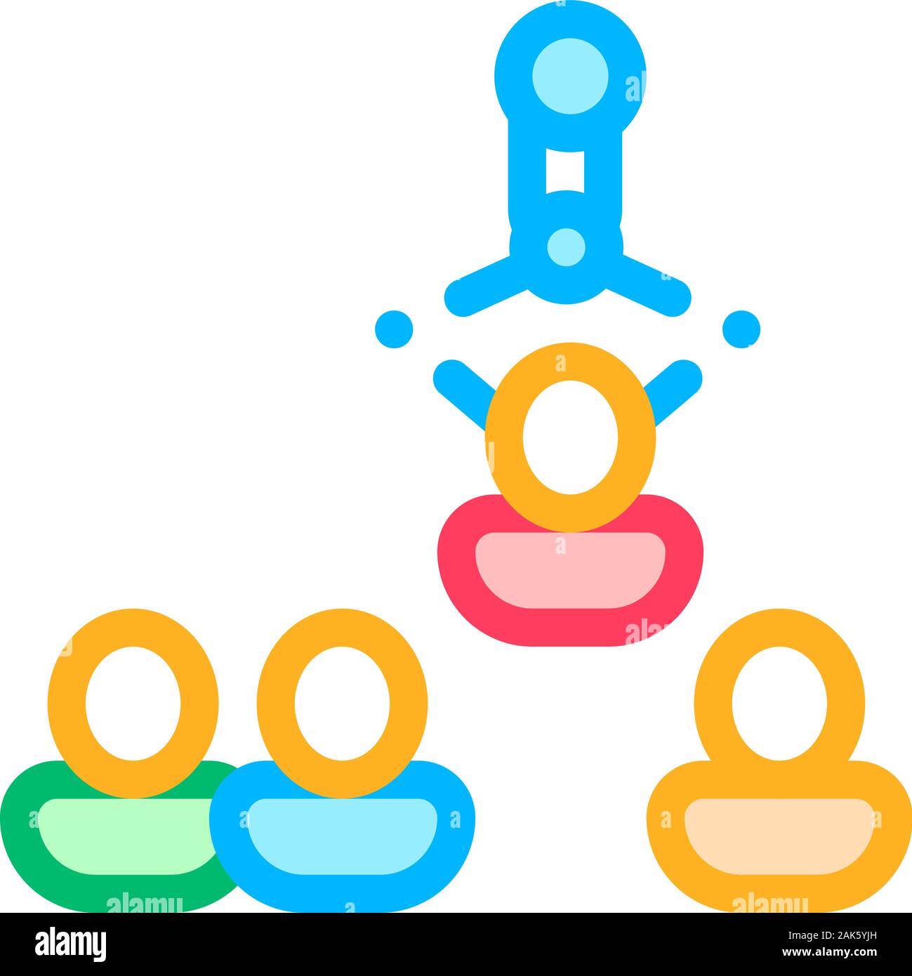 Human Silhouettes Team Working Job Hunting Vector Stock Vector Image ...