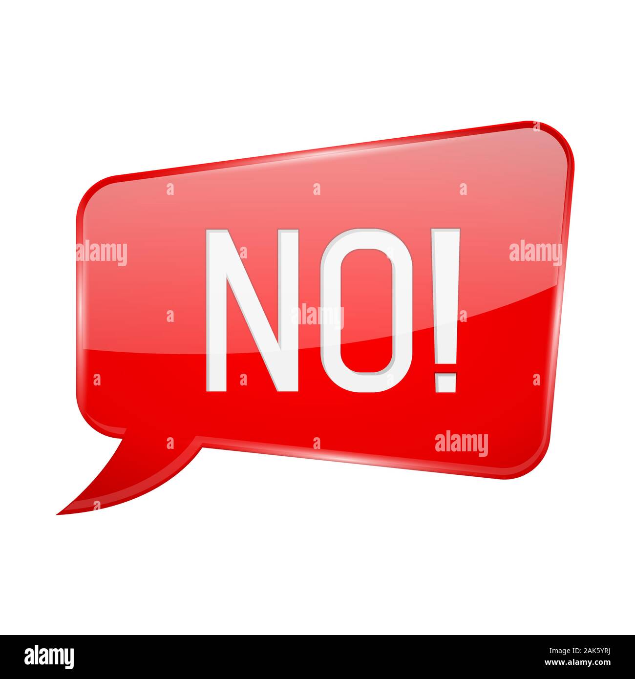 Red banner word no Stock Vector Images - Alamy