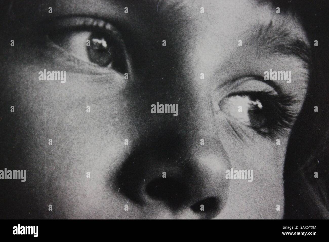 Fine 1970s photography of a young girl looking off into the middle ...