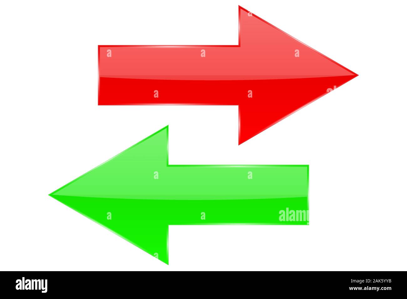 Red and green arrows Stock Vector Image & Art - Alamy