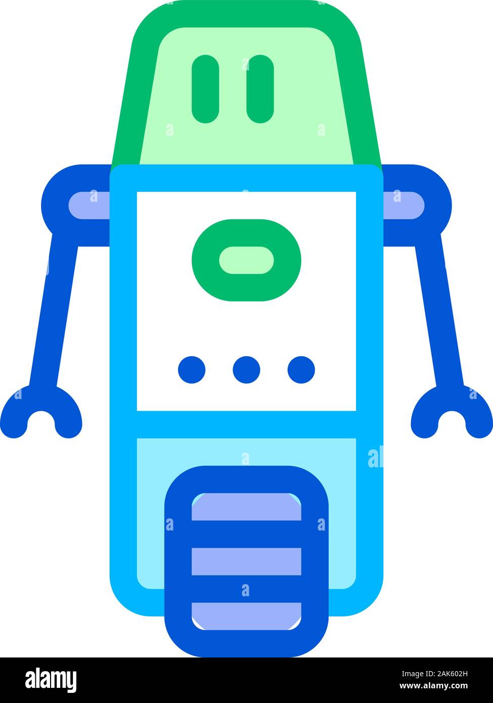 Artificial Intelligence Bot Wheel Vector Sign Icon Stock Vector Image ...