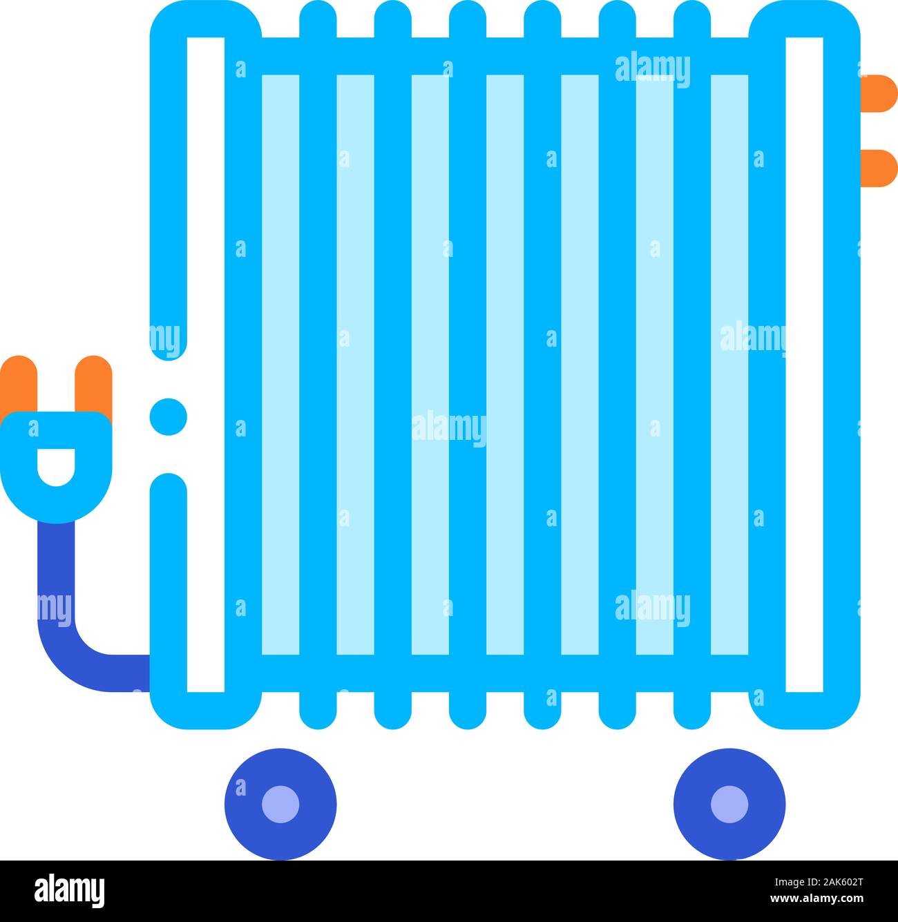 Portable Oil Radiator Heating System Vector Icon Stock Vector Image ...