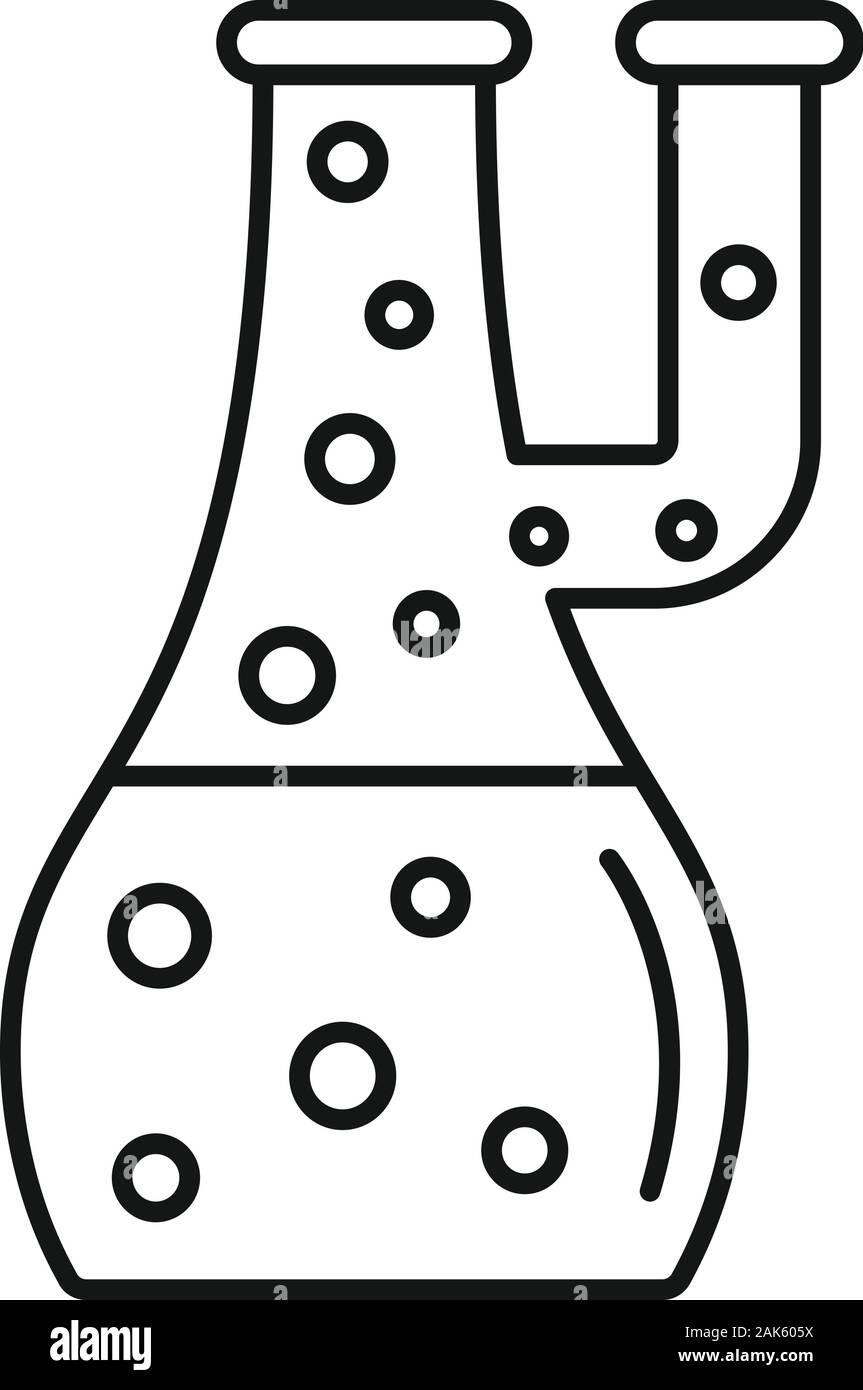 Study boiling flask icon. Outline study boiling flask vector icon for ...