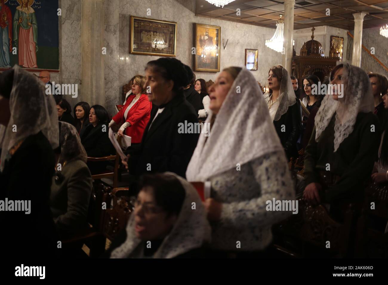 Gaza City, The Gaza Strip, Palestine. 7th Jan, 2020. Orthodox attended ...