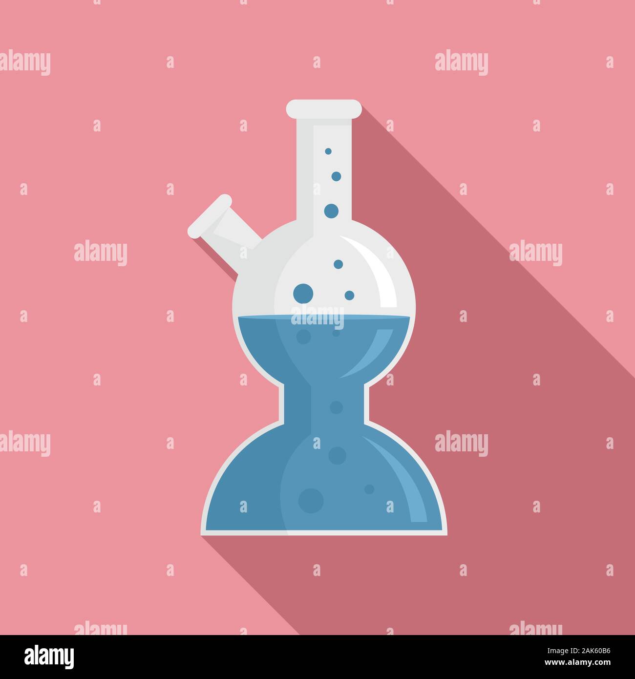 Boiling lab pot icon. Flat illustration of boiling lab pot vector icon ...