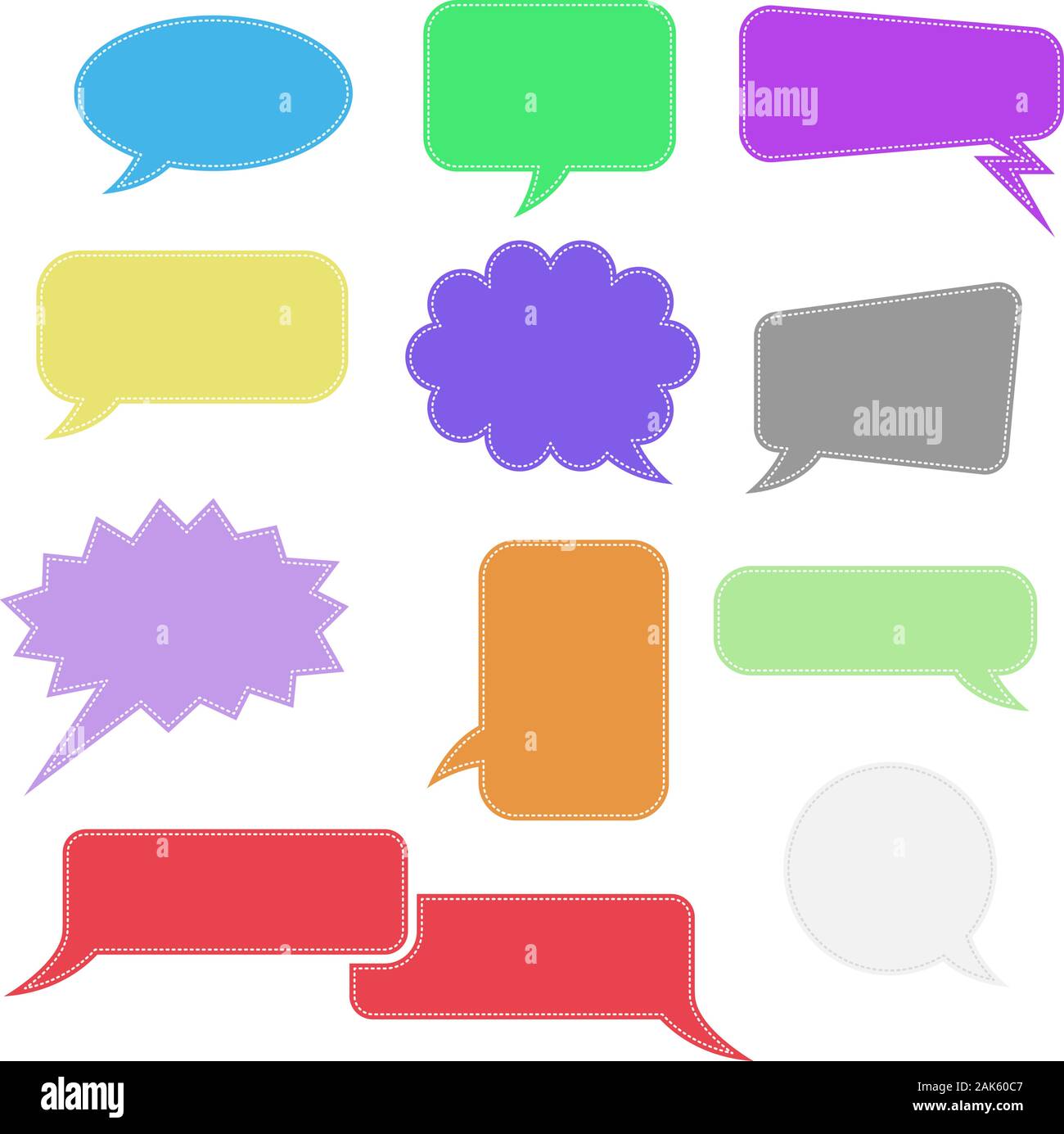 Speech bubbles. Colored blank signs Stock Vector Image & Art - Alamy
