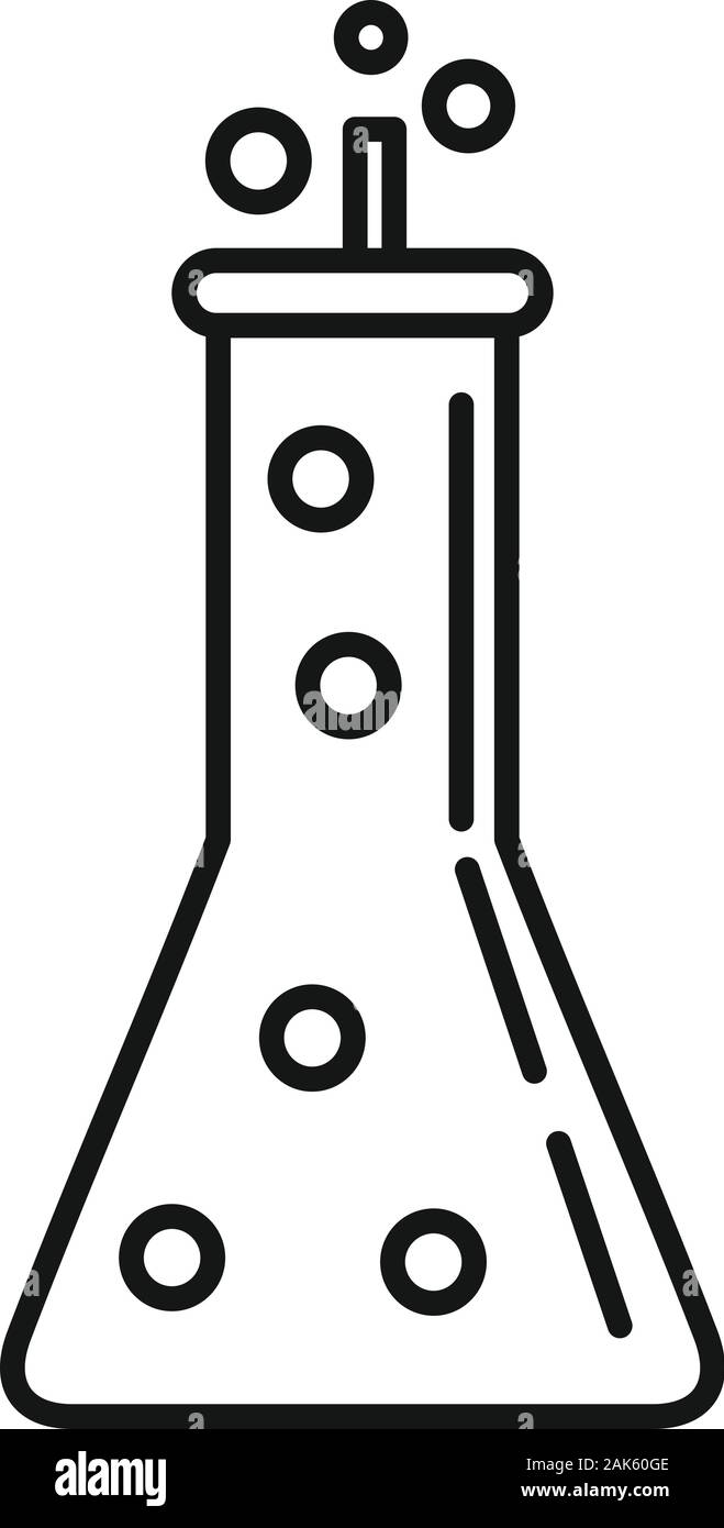 Clinic lab flask icon. Outline clinic lab flask vector icon for web ...