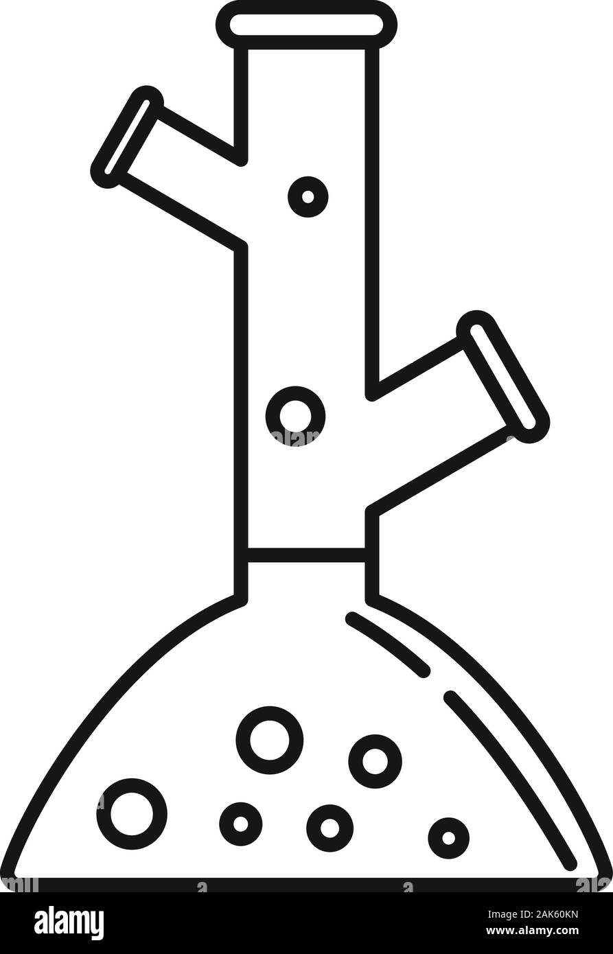 Lab flask icon. Outline lab flask vector icon for web design isolated ...