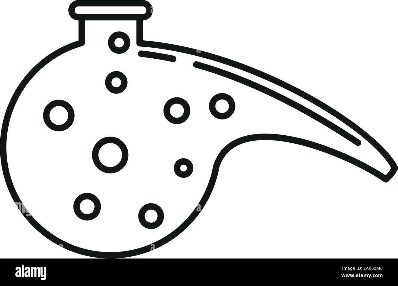 Boiling lab flask icon. Outline boiling lab flask vector icon for web ...