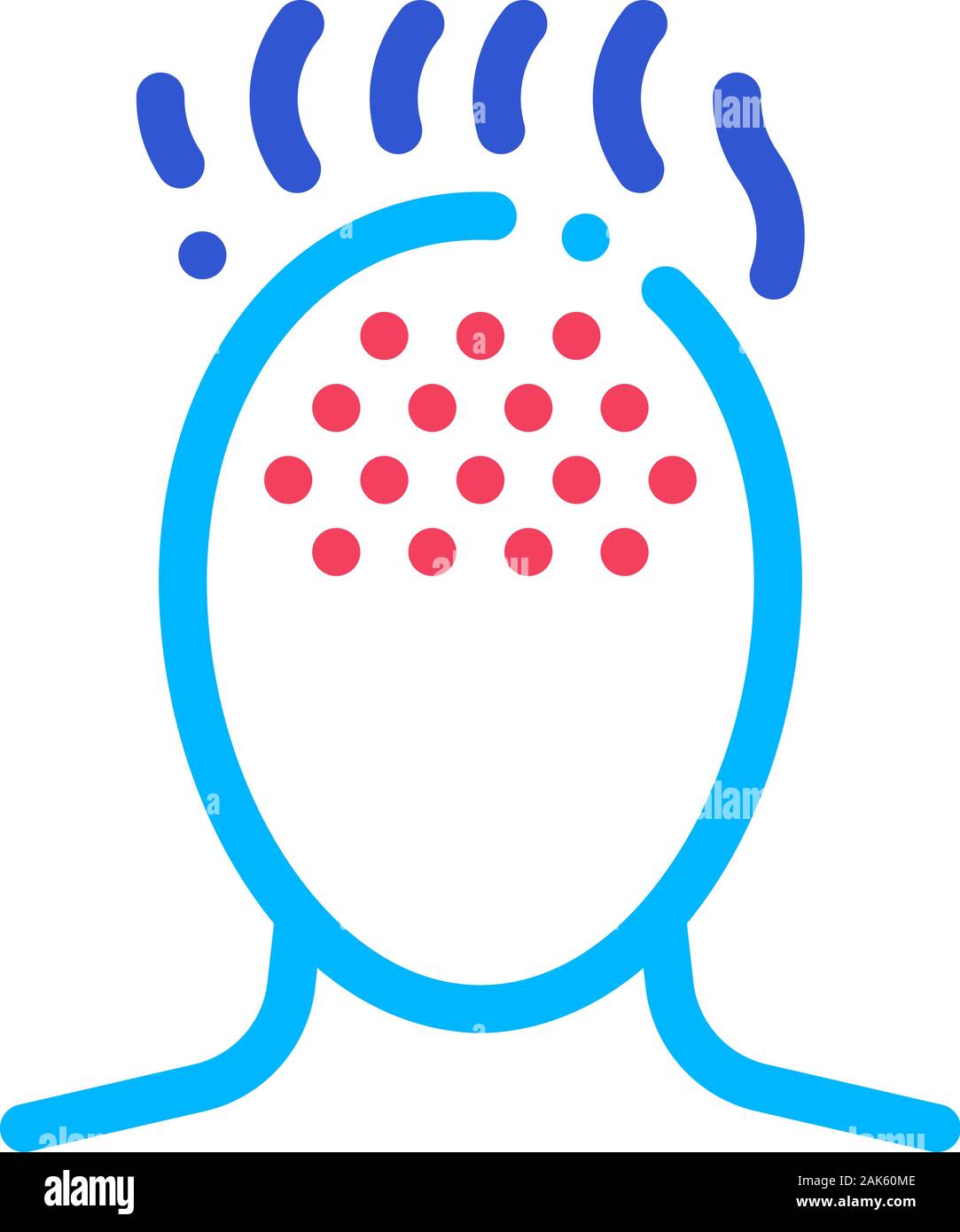 High Fever Temperature Man Head Silhouette Vector Stock Vector Image ...