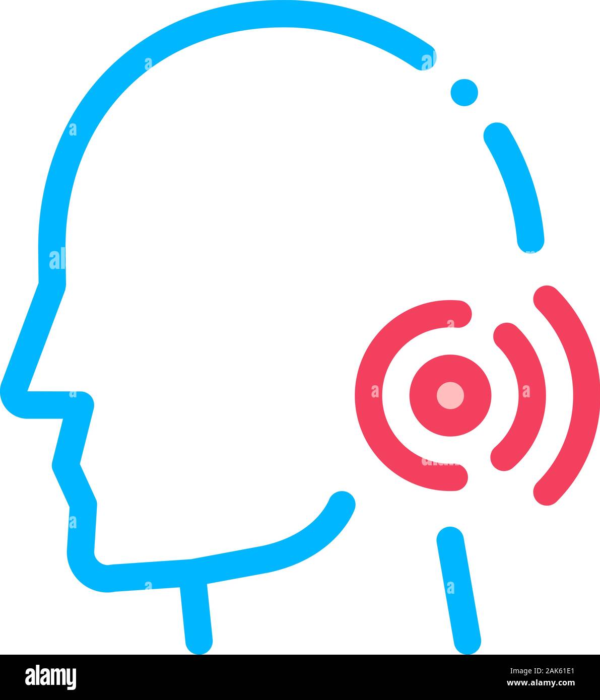 Pin Nape Pain Man Silhouette Headache Vector Icon Stock Vector Image ...