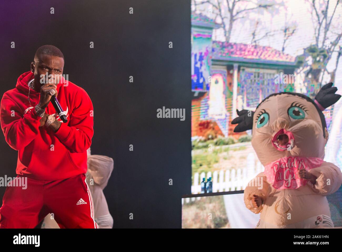 American rapper DaBaby performing at Winter Breakout festival 2019 at ...