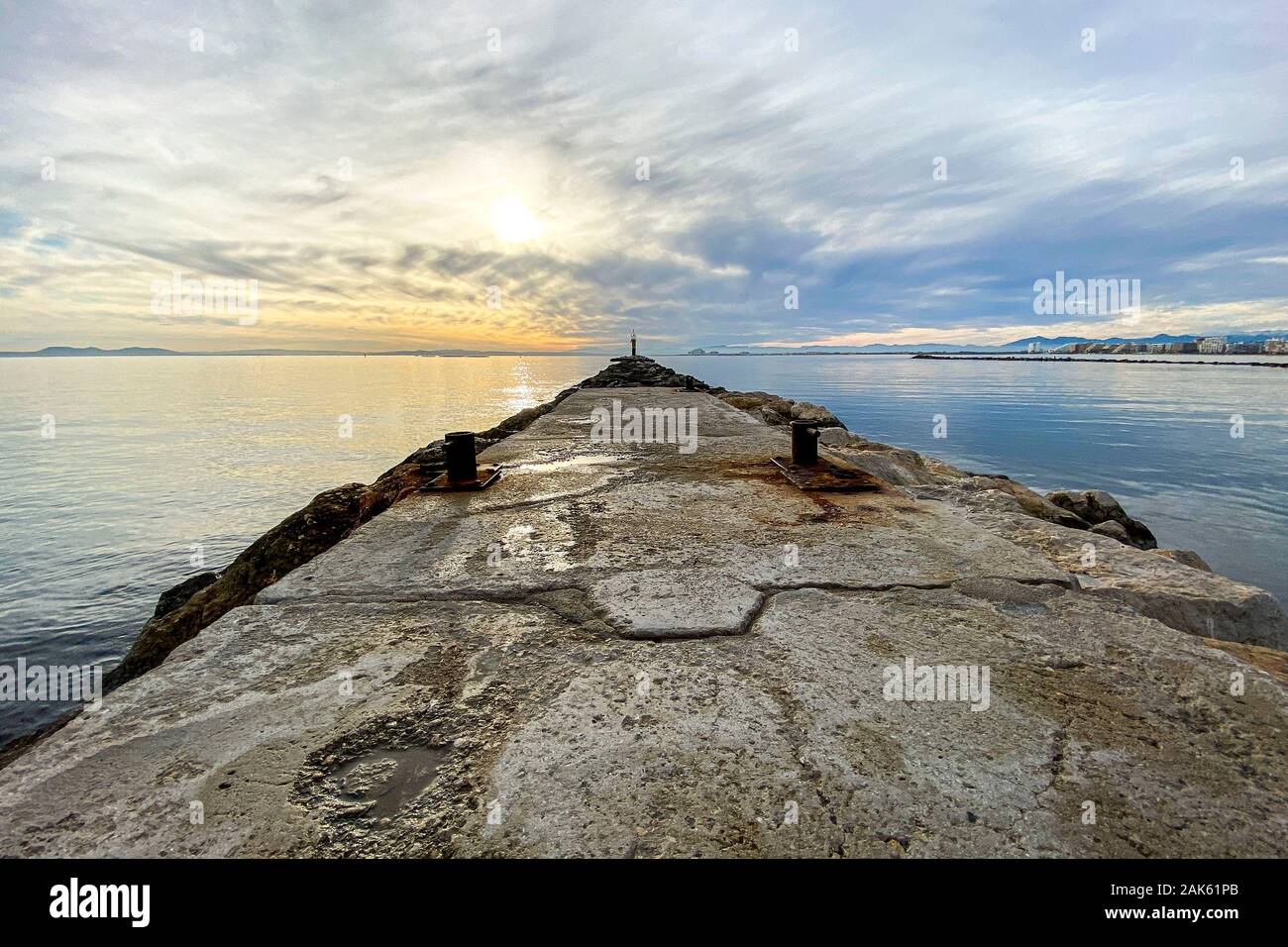 A winter day in a Costa Brava, Roses, Catalunya, España Stock Photo - Alamy
