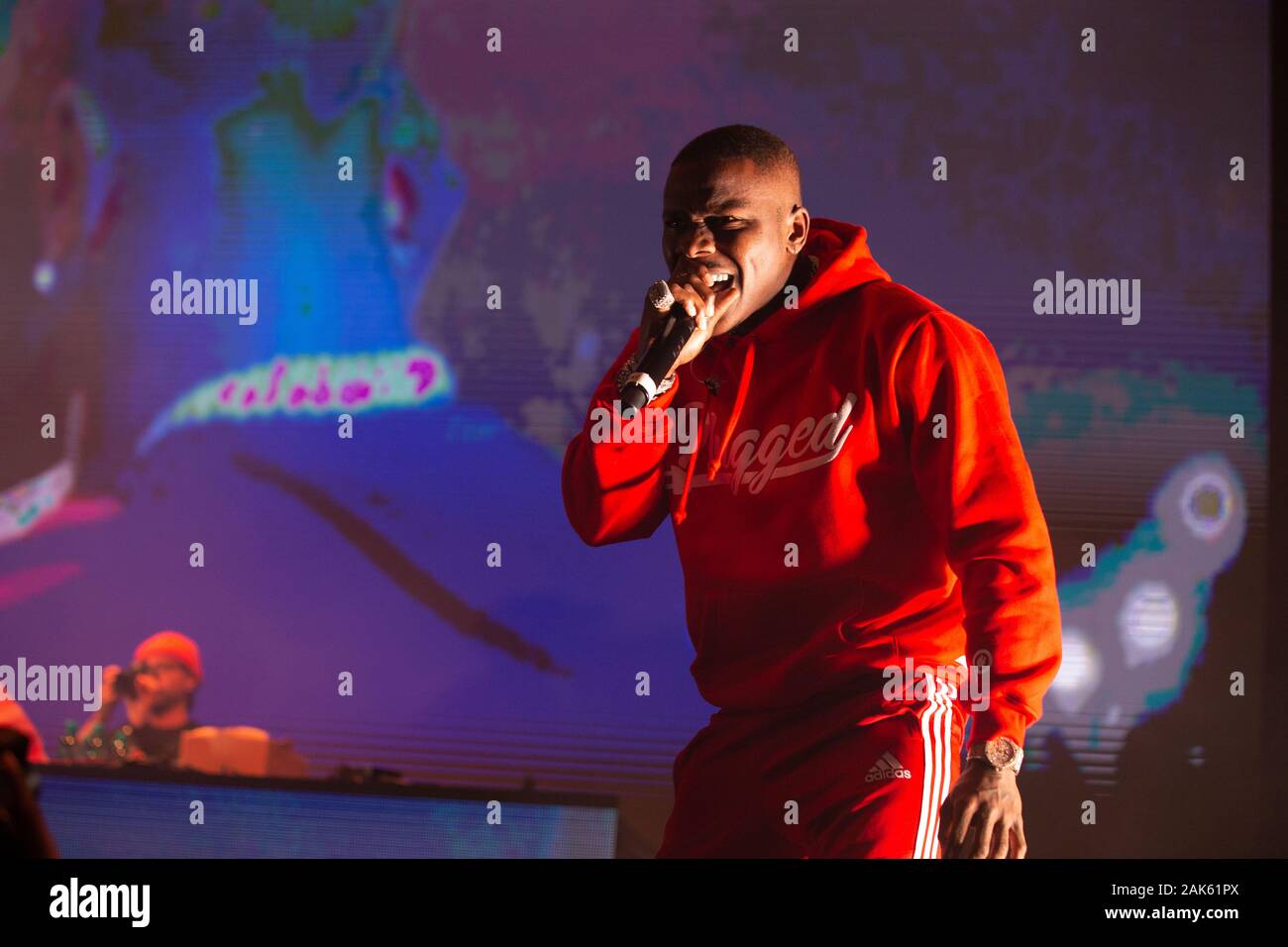 American rapper DaBaby performing at Winter Breakout festival 2019 at ...