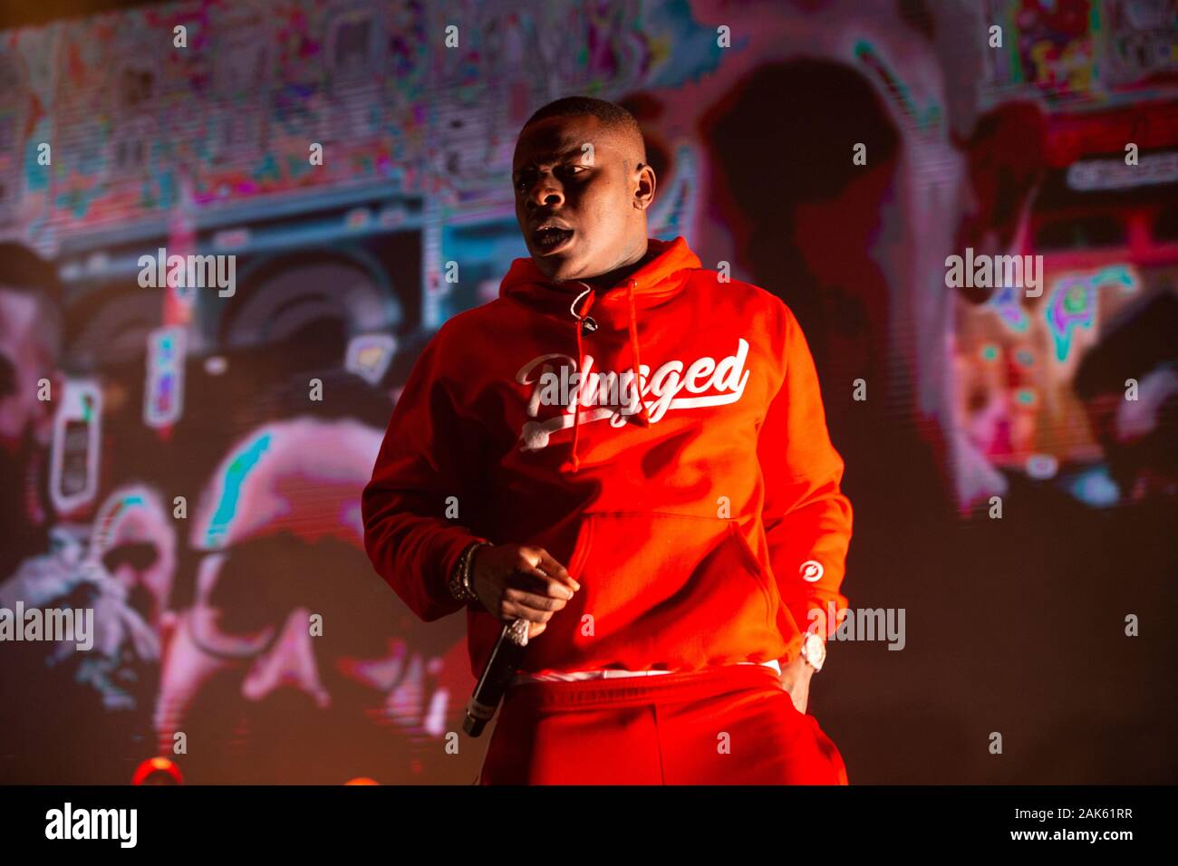 American rapper DaBaby performing at Winter Breakout festival 2019 at ...