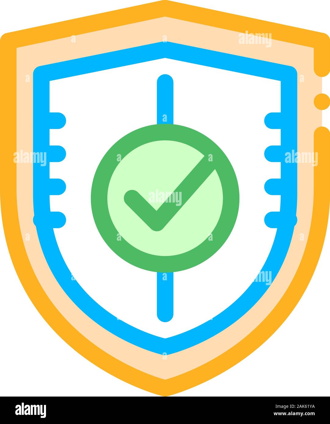 Shield Guard Protection Approved Mark Vector Icon Stock Vector Image ...