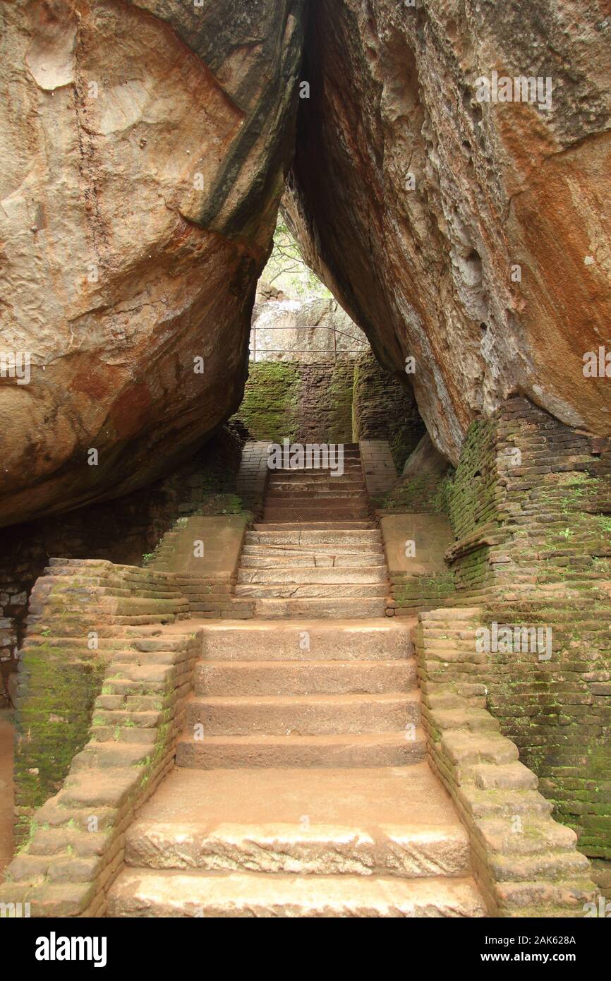 Sigiriya in sri lanka stairs hi-res stock photography and images - Alamy