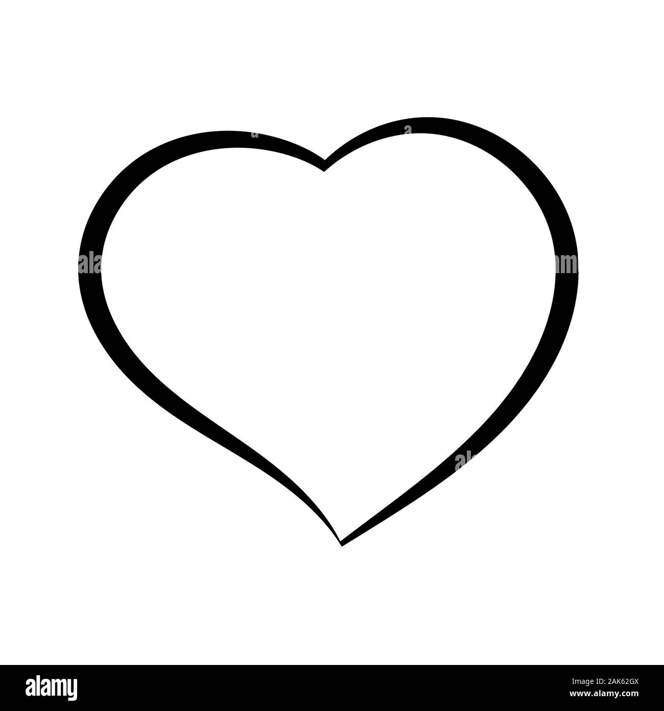 Simple doodle heart hand hi-res stock photography and images - Alamy