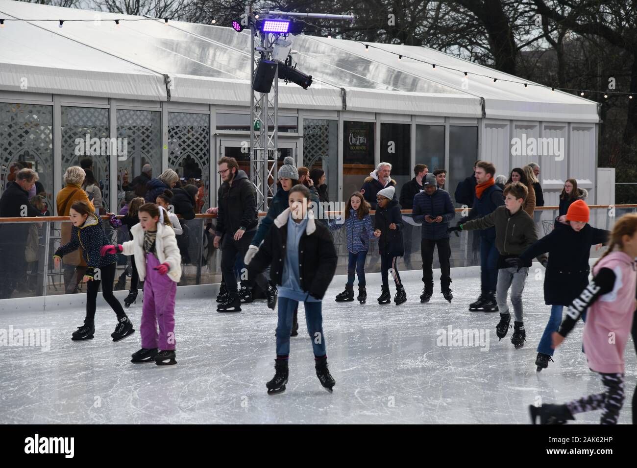 Ice skating at Brighton's royal Pavilion Christmas 2019 Stock Photo - Alamy