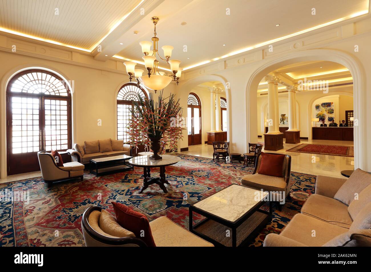 Colombo: Lobby im Galle Face Hotel, Sri Lanka | usage worldwide Stock ...