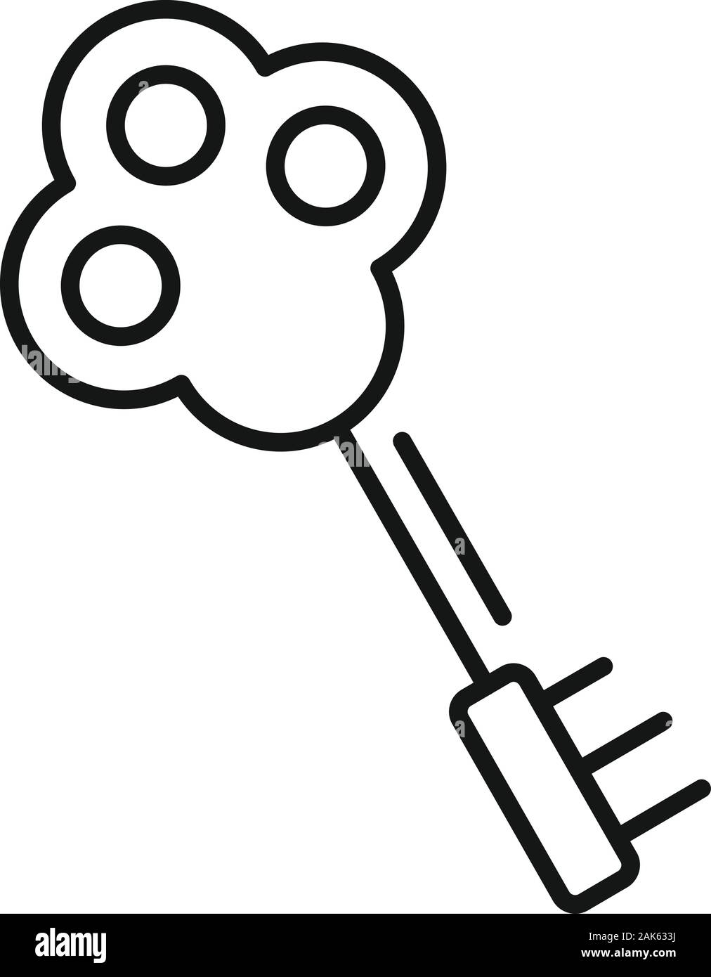 Quest key icon. Outline quest key vector icon for web design isolated ...