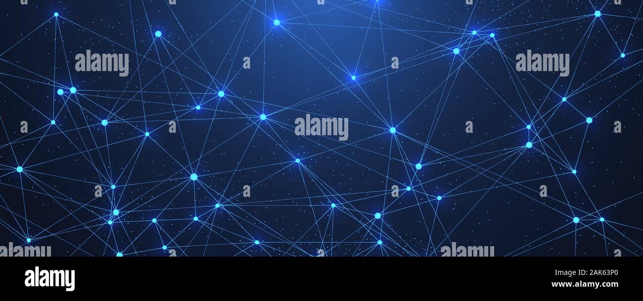 Abstract Big Data Visualization Digital Network Connection Concept