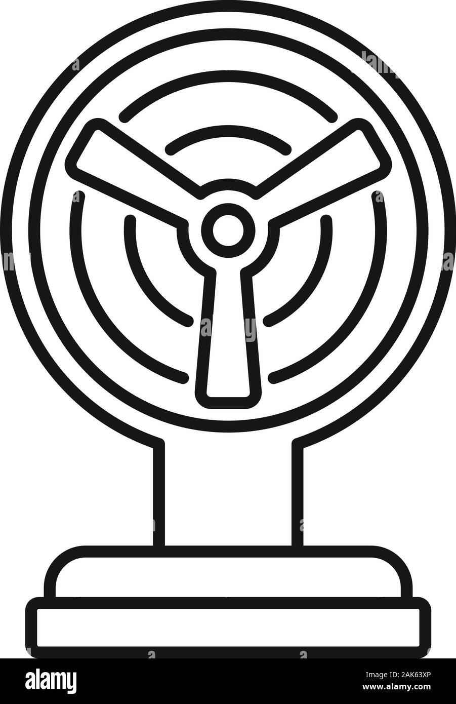 Room filter fan icon. Outline room filter fan vector icon for web ...