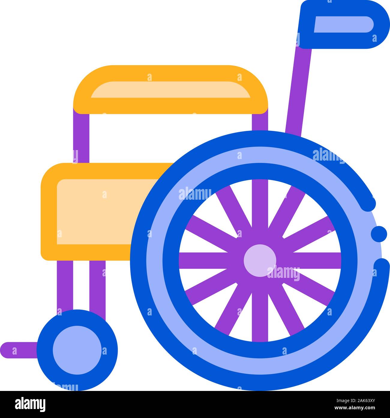 Self-Propelled Wheelchair Equipment Vector Icon Stock Vector Image ...