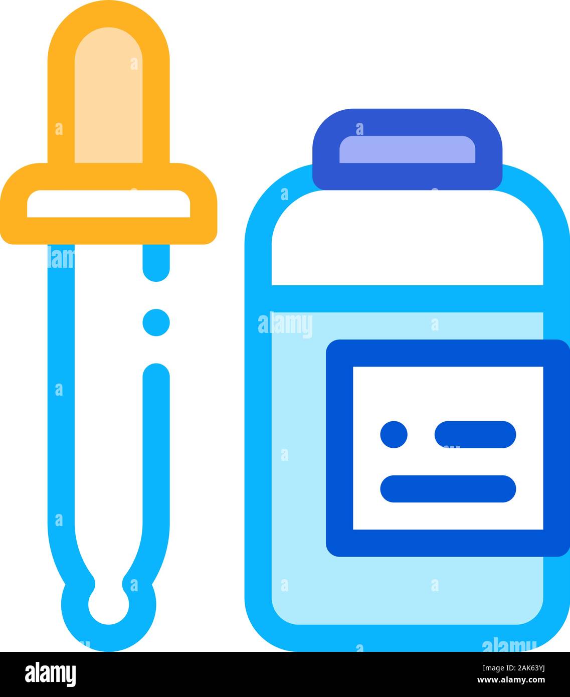 Medicine Dropper Supplements Icon Vector Illustration Stock Vector ...