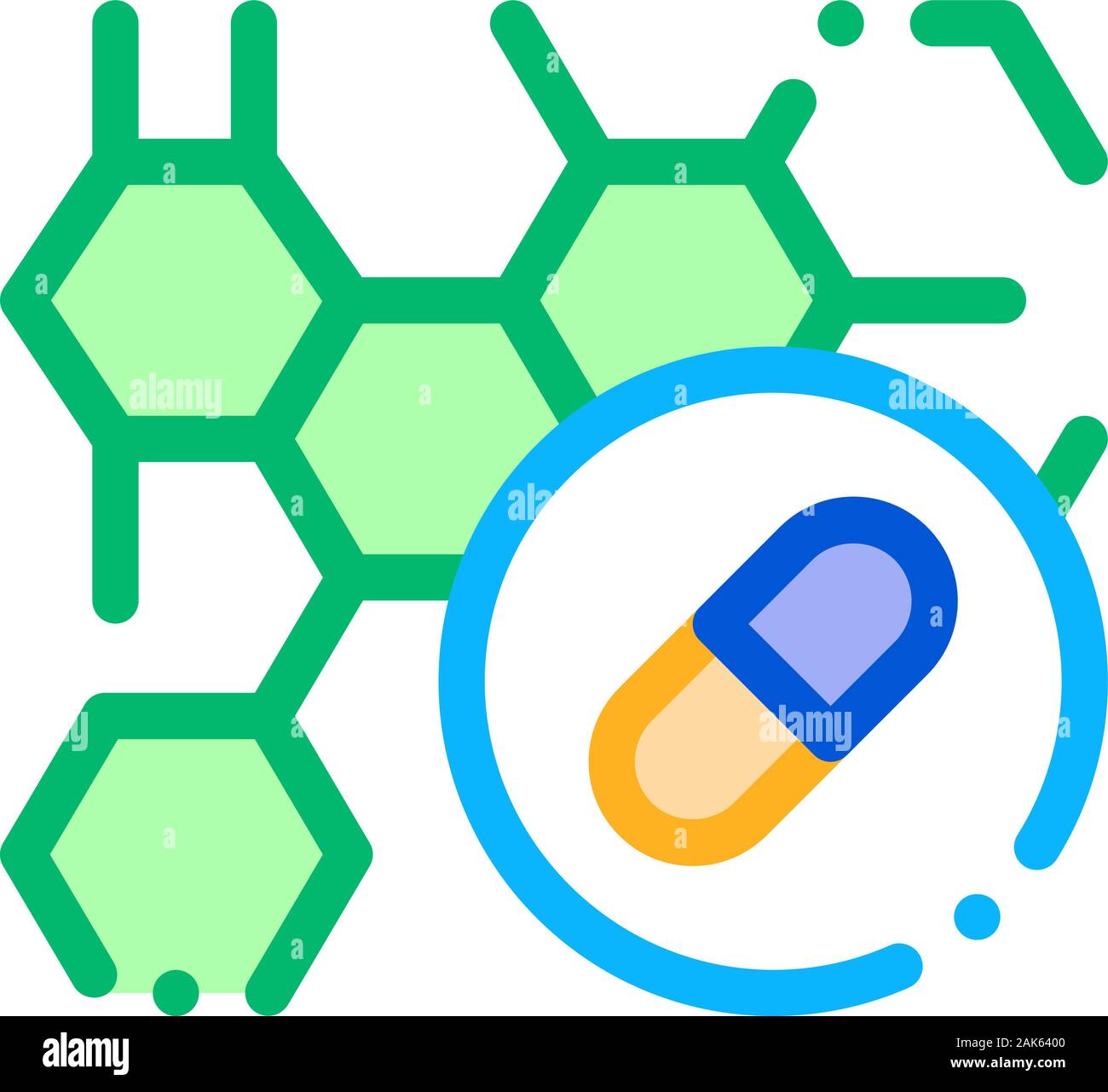 Effect of Drugs on Body Supplements Icon Vector Illustration Stock ...