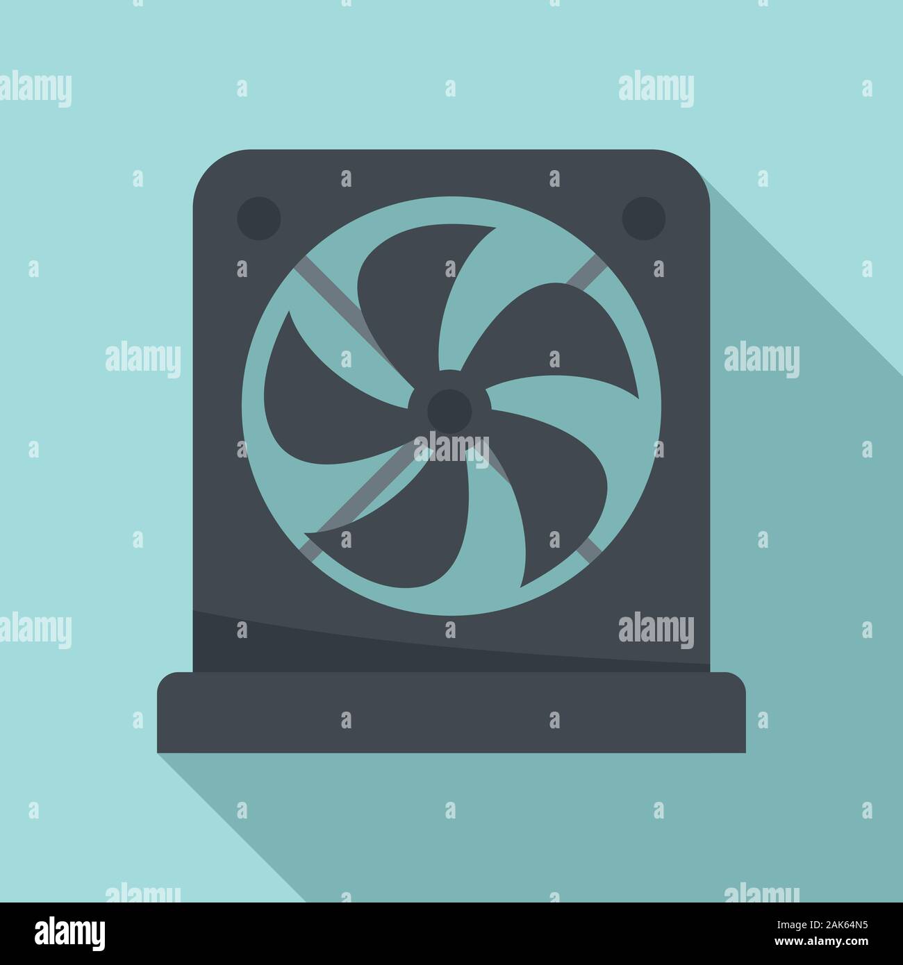 Pc case fan icon. Flat illustration of pc case fan vector icon for web ...
