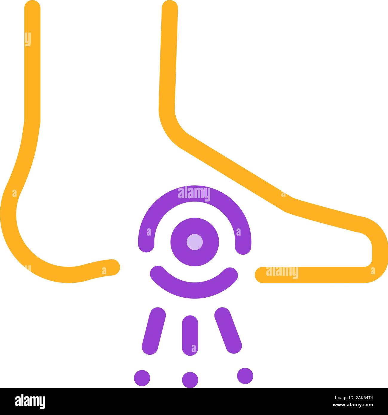 Foot Heel Pain Orthopedic Element Vector Icon Stock Vector Image & Art ...