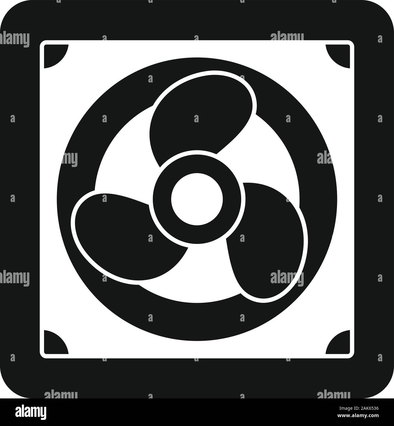 Rotor blade fan icon. Simple illustration of rotor blade fan vector ...