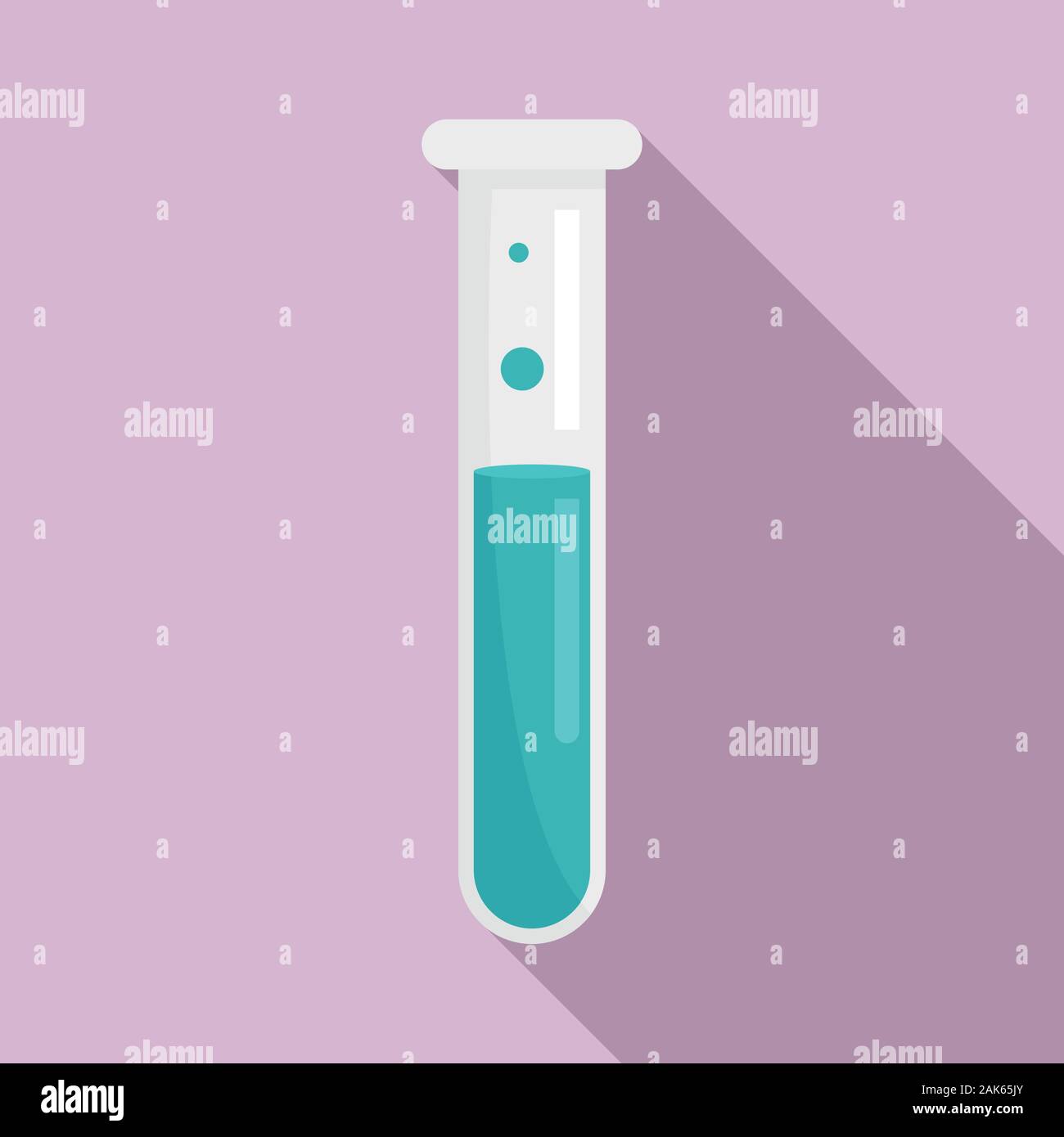 Boiling test tube icon. Flat illustration of boiling test tube vector ...