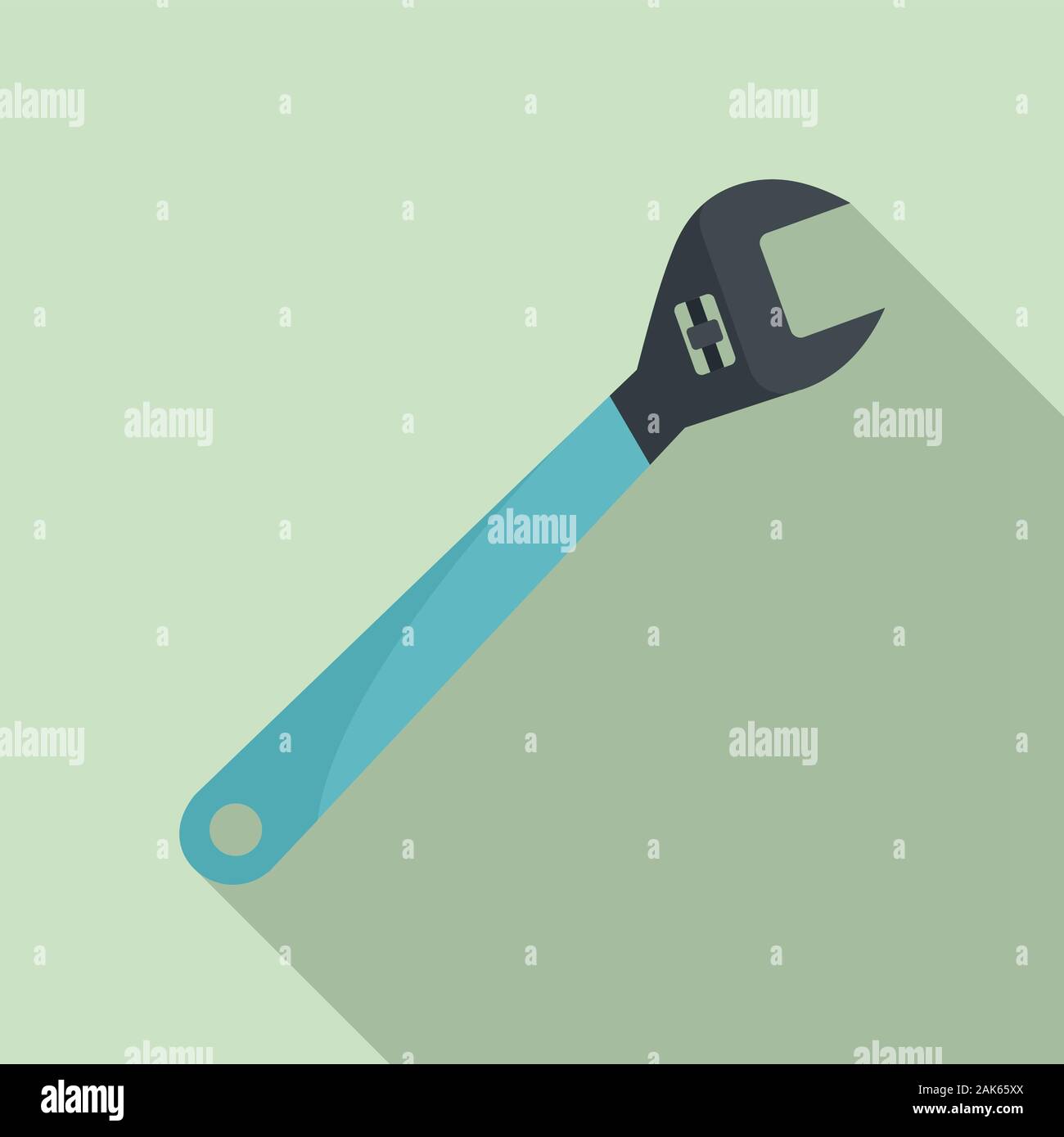 Spanner wrench icon. Flat illustration of spanner wrench vector icon ...