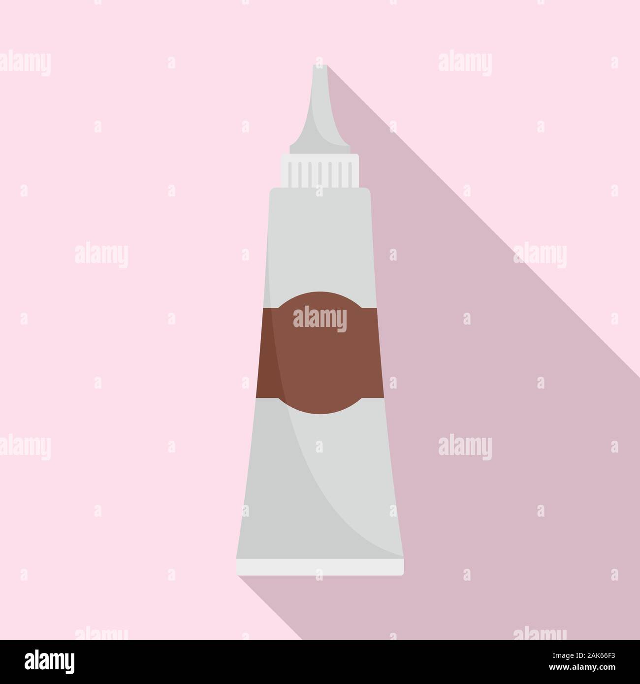 Hair dye tube icon. Flat illustration of hair dye tube vector icon for ...