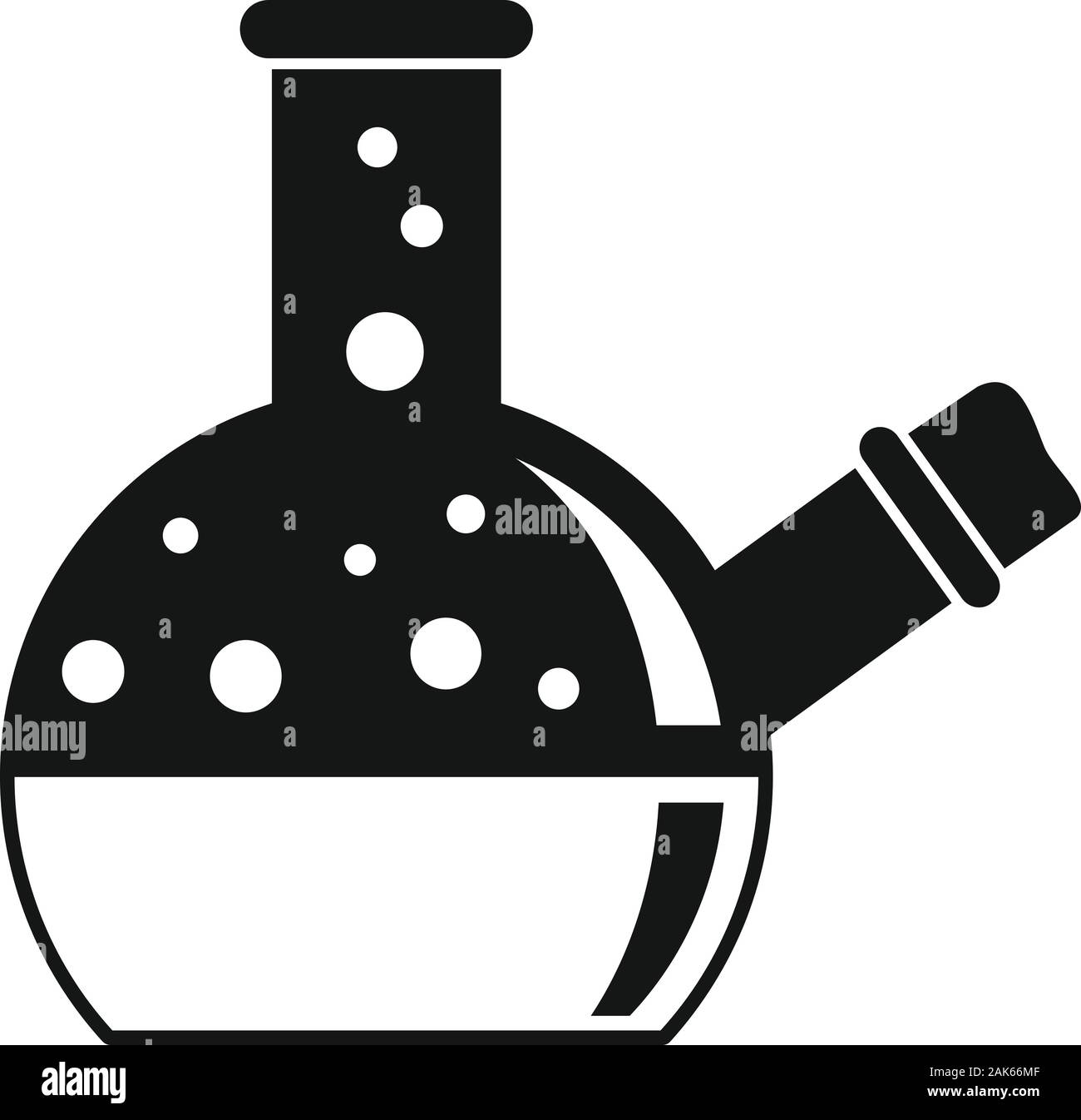 Cork boiling flask icon. Simple illustration of cork boiling flask ...