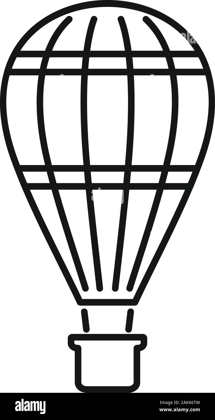 Hot Air Balloon Clip Art Outline