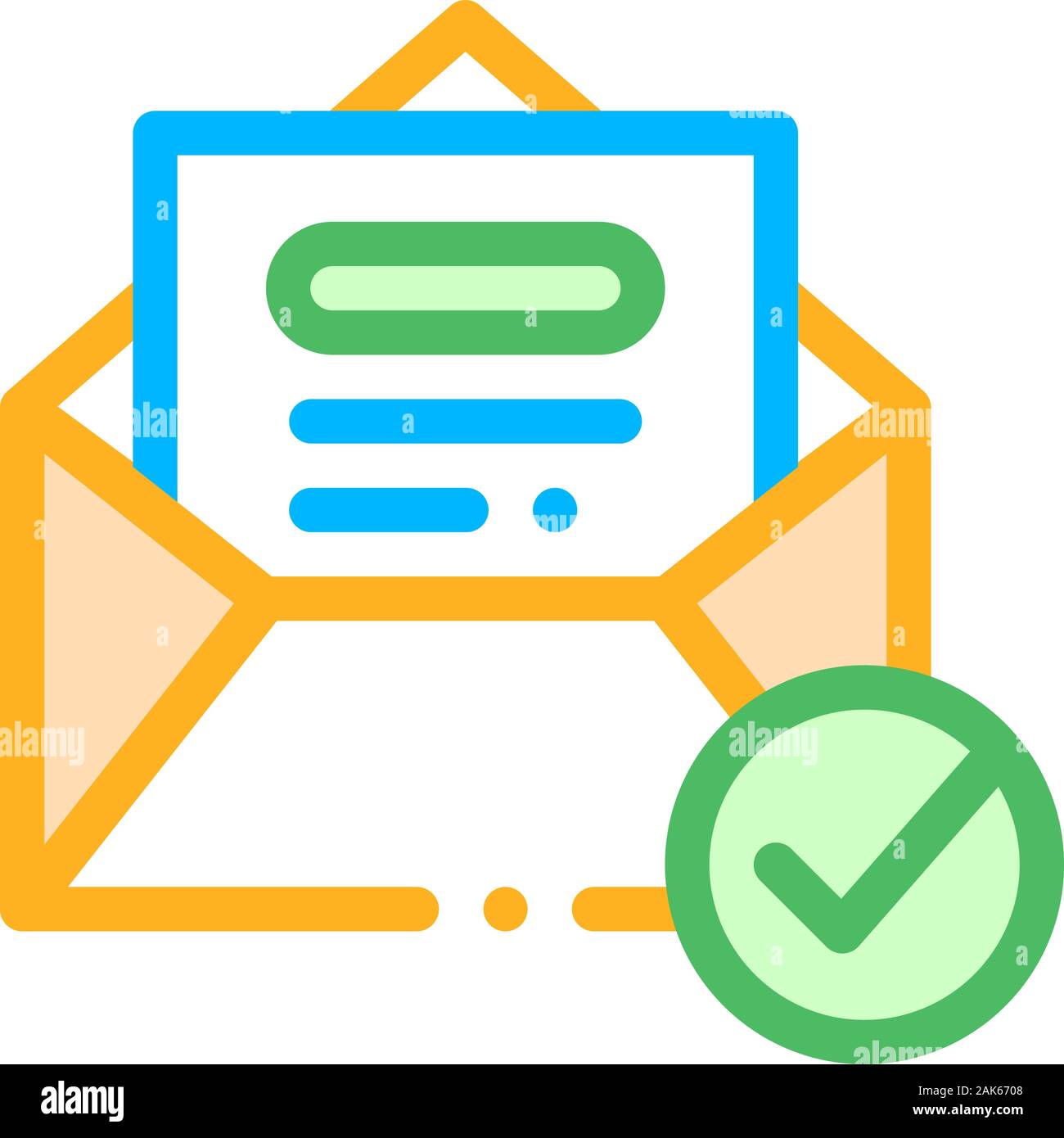 Envelope Message List And Approved Mark Vector Stock Vector Image & Art ...