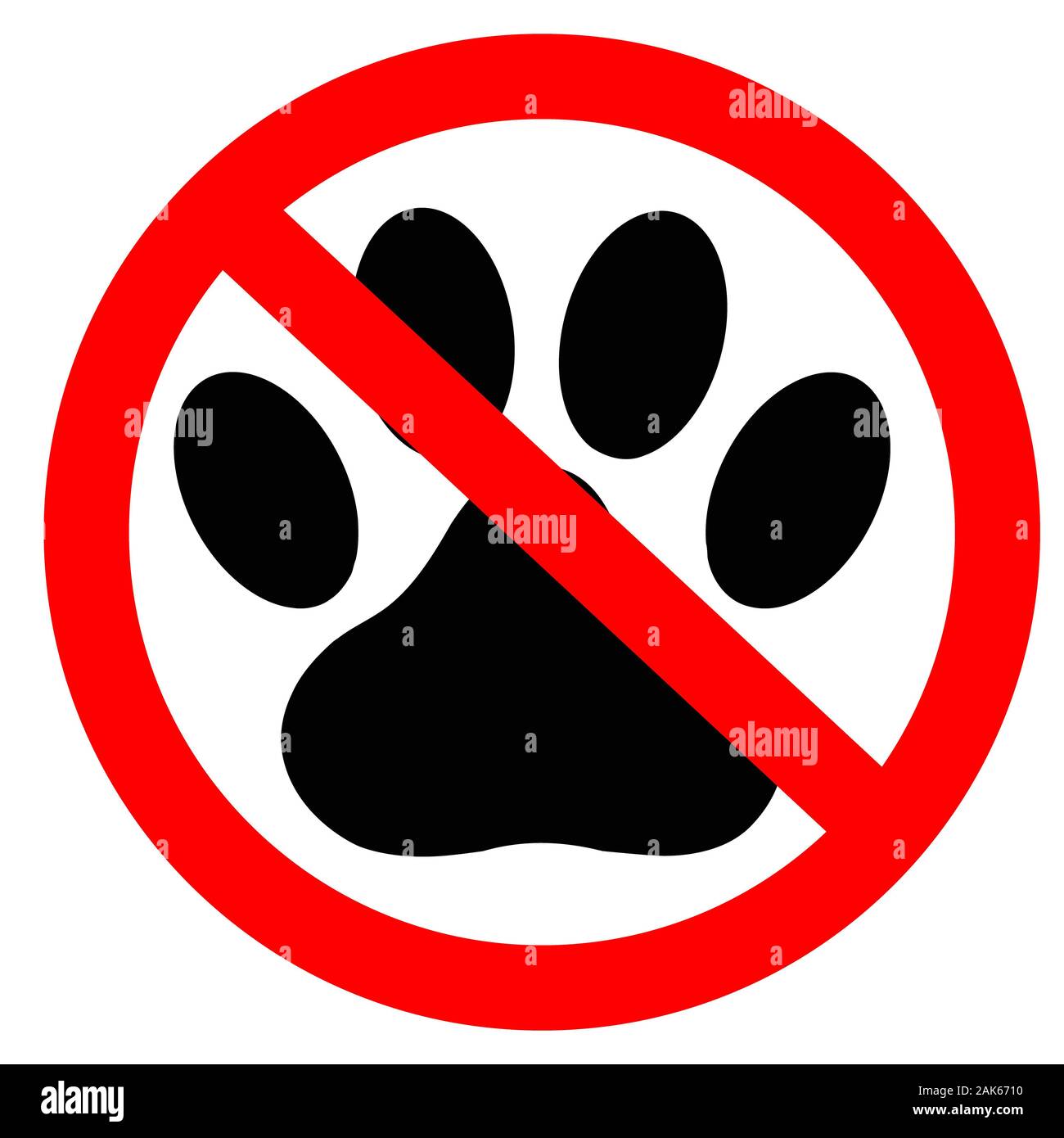no dog paw icon on white background. flat style. no animal icon for ...
